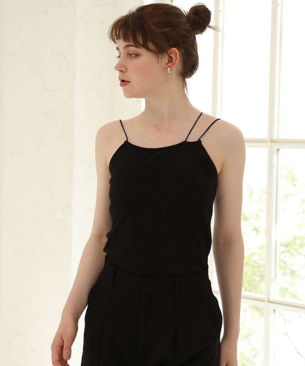 カットリブカップ付アシメキャミ｜Tシャツ - aity