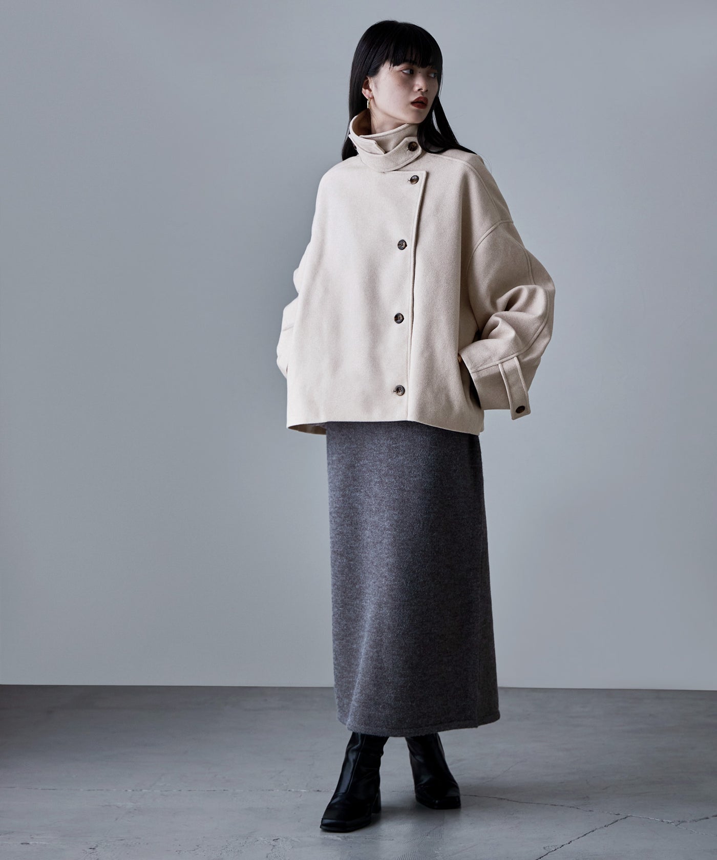 3wayスタンドカラーショートコート｜コート・ジャケット - etoll.