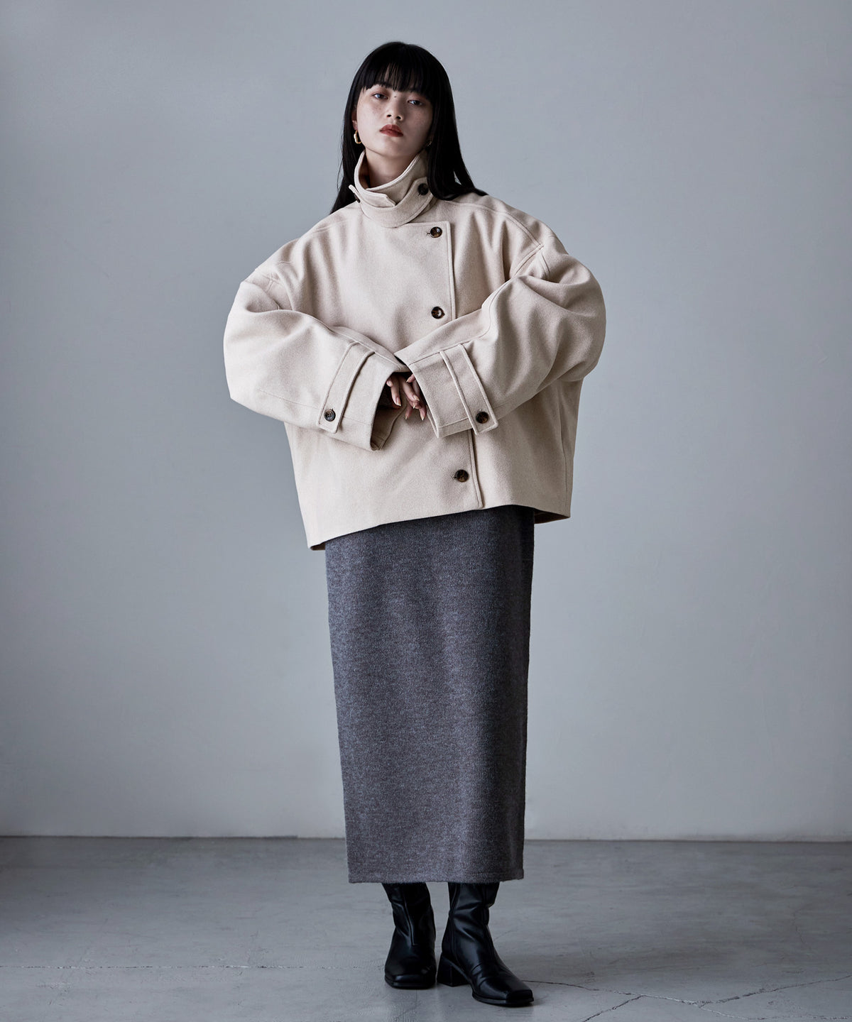 3wayスタンドカラーショートコート｜コート・ジャケット - etoll.