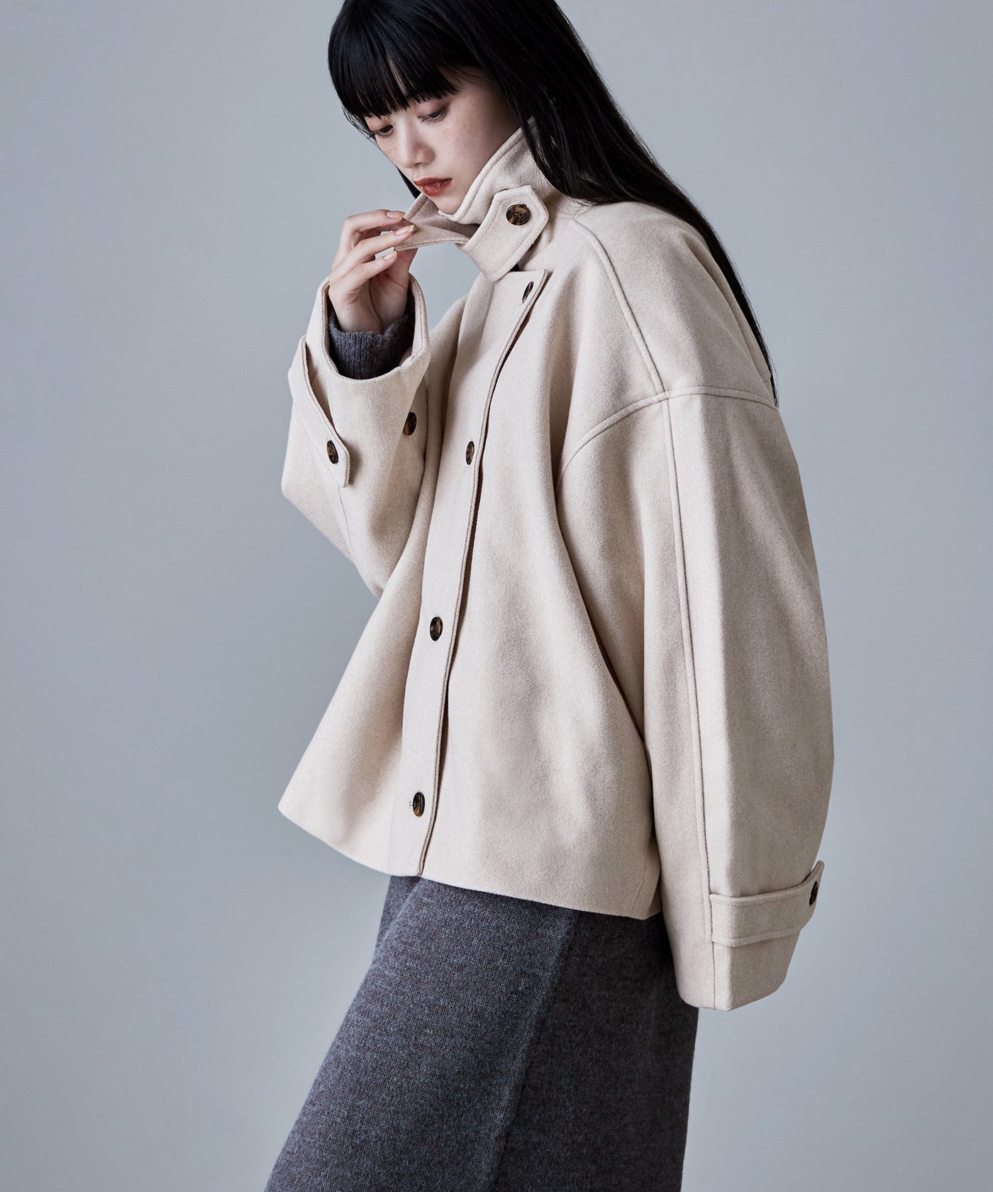 3wayスタンドカラーショートコート｜コート・ジャケット - etoll.