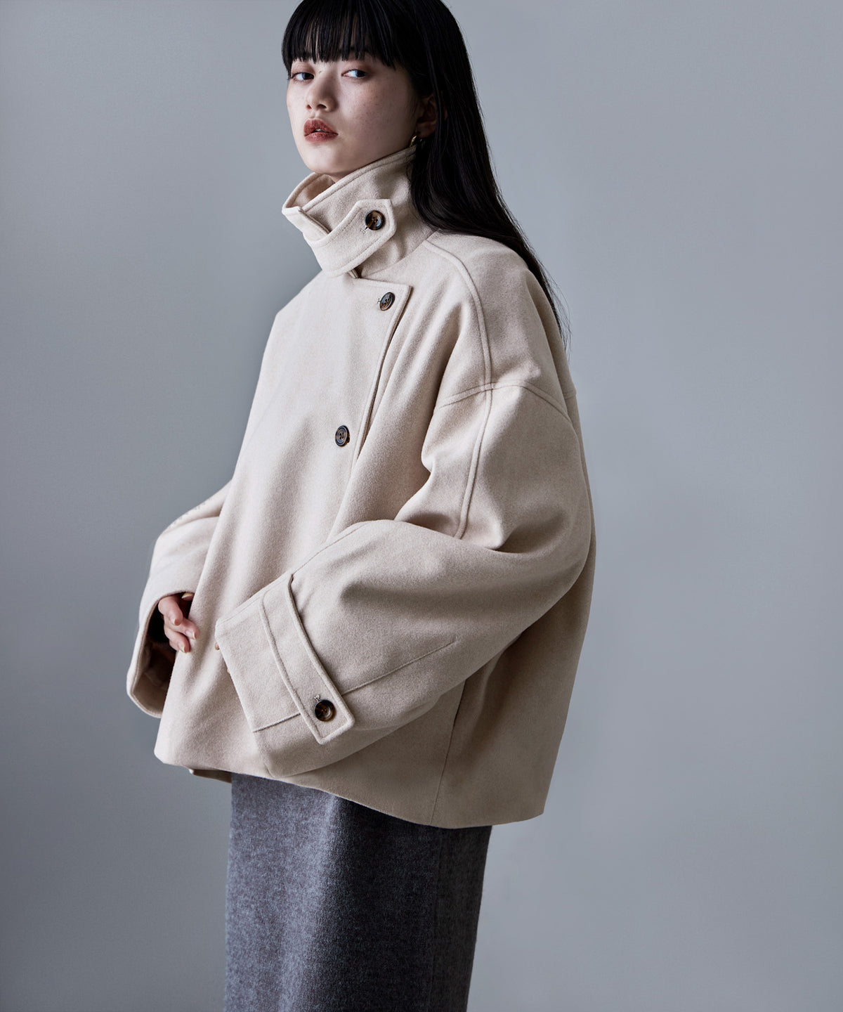 3wayスタンドカラーショートコート｜コート・ジャケット - etoll.