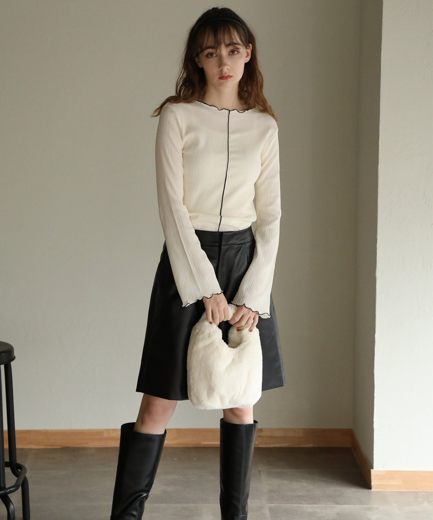 ハイネックトップス 配色メロー 2WAY｜Tシャツ - aity