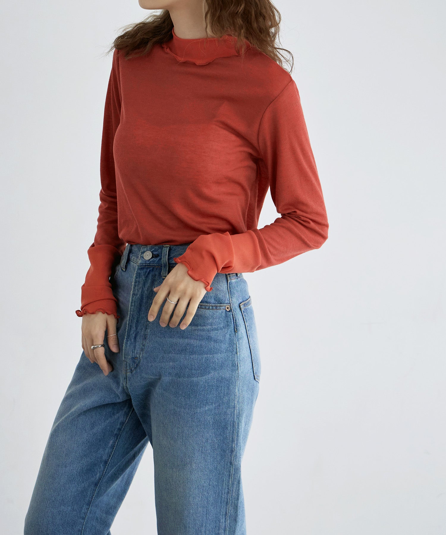 シアーメロウ切替トップス｜Tシャツ - etoll.