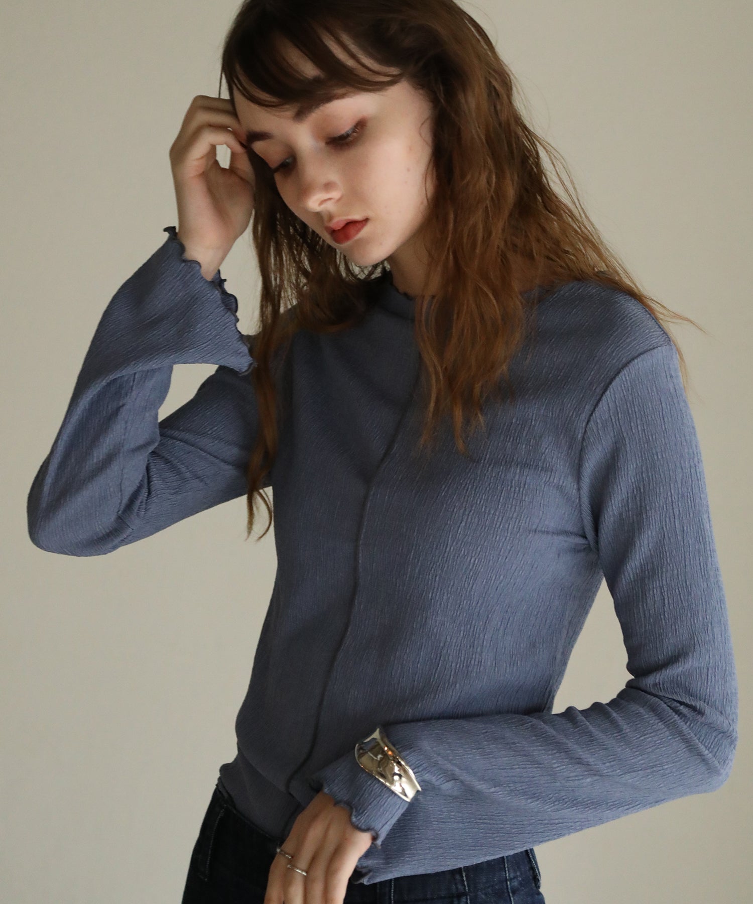 ハイネックトップス 配色メロー 2WAY｜Tシャツ - aity