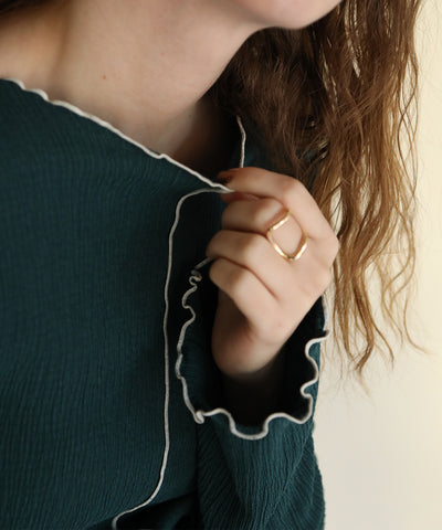 ハイネックトップス 配色メロー 2WAY｜Tシャツ - aity