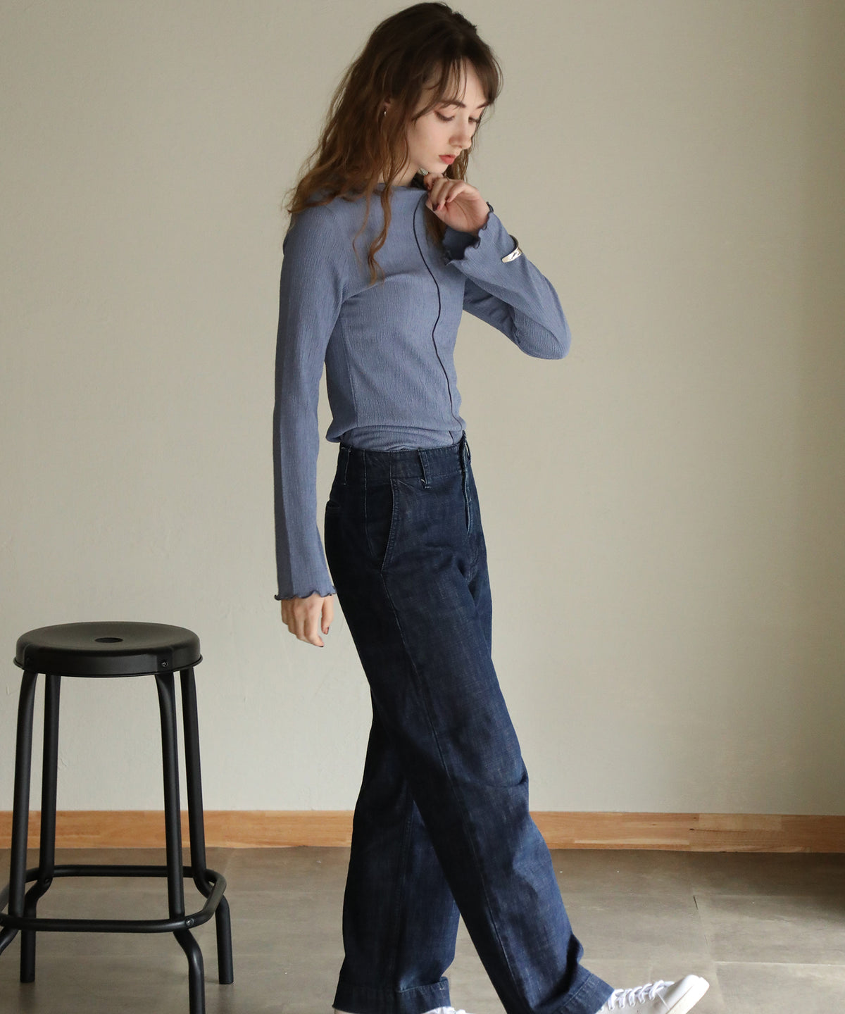 ハイネックトップス 配色メロー 2WAY｜Tシャツ - aity